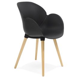 KADIMA DESIGN Esszimmerstuhl ODIN Sessel Plastic Polym Schwarz (black) 59 x