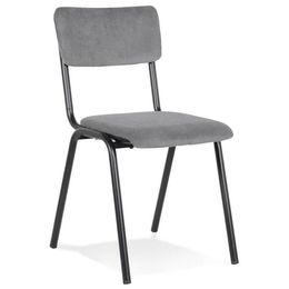 KADIMA DESIGN Esszimmerstuhl MINU Klassisch Stuhl mit Lehne Textile Dunkles