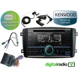 DSX Kenwood CD Bluetooth DAB+ USB Antenne inkl für C Klasse W203 Autoradio (Digitalradio (DAB)
