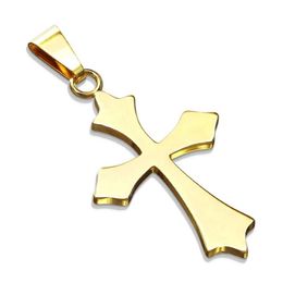 BUNGSA Anhänger Set Anhänger Keltenkreuz Gold aus Edelstahl Unisex (1-tlg)