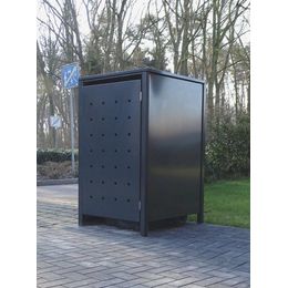 SRM Design Mülltonnenbox 1 Mülltonnenbox Modell No.1 Anthrazit komplett RAL7016 für 120 Liter