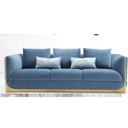 JVmoebel Sofa Luxus Dreisitzer blaue Couch Desiger Sofa 3-er Neu