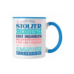 Trendation Tasse Stolzer Schwiegervater Tasse Geschenk Geburtstag Spruch Bester Schwieg