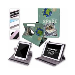 Wigento Tablet-Hülle Für Lenovo Tab M10 3rd Gen 10.1 2022 360 Grad Rotation Universell Motiv 20 Tablet Tasche Kunst Leder Hülle Etuis1
