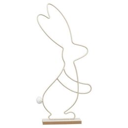 Exner GmbH Garten- & Wohnaccessoires Osterhase Deko Hase Gestell Gold Modern Ostern 47 cm