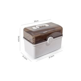 Zedelmaier Aufbewahrungsbox Medikamenten Aufbewahrung Medizinbox Apothekenbox HausapothekeBox Groß (YX1005)