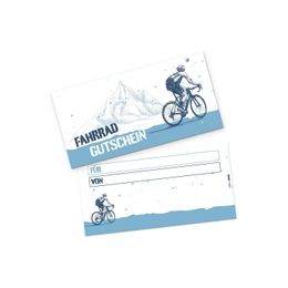 itenga Grußkarten itenga Geschenkgutschein Fahrrad Motiv gezeichnet
