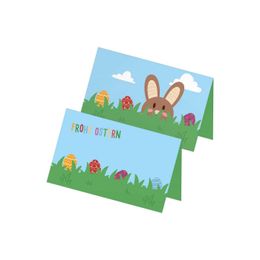 itenga Grußkarten itenga 24x Tischkarte Frohe Ostern bedruckt Hasenbande Osterhase Oster