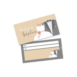 itenga Grußkarten itenga Geschenkgutschein Hochzeit Gutschein zum Ausfüllen Karte