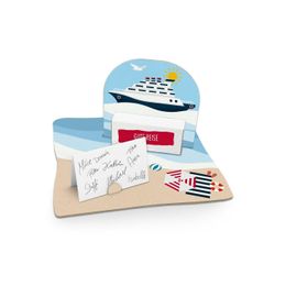 itenga Grußkarten itenga Geldgeschenkverpackung Kreuzfahrtschiff (Motiv 48) mit Bodenpla