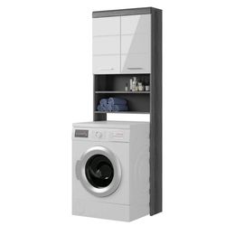 xonox.home Waschmaschinenumbauschrank Scout (Waschmaschinenschrank weiß und grau Rauchsilber