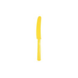 Amscan Einweggabel 10 Messer gelb Plastik 17