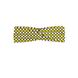 Abakuhaus Stirnband Elastisch und Angenehme alltags accessories Gelb und Weiß geometrische Alt