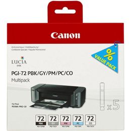 Canon 5 Canon Druckerpatronen Tinte PGI-72 PBK / GY / PC / PM / CO Multipack Tintenpatrone