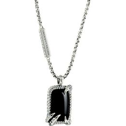 Baldessarini Silberkette Baldessarini Herren-Kette 925er Silber 1 Obsidian