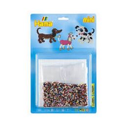 Hama Perlen Bügelperlen Hama Blister Hund mit 5000 Mini-Bügelperlen und 1x Stiftplatte