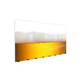 Primedeco Garderobenpaneel Magnetwand und Memoboard aus Glas Glas Bier