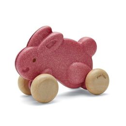 Plan Toys Plantoys Schiebestab Hase auf Rädern rosa