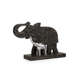 Moritz Skulptur Skulptur Elefant mit Kind 25x40x10 cm