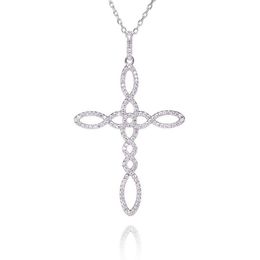 Karisma Kette mit Anhänger Karisma Damen Sterling Silber 925 Anhänger Kreuz Unendlichkeit Halskette rhodiniert Infinity Weiss