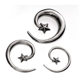 Karisma Piercing-Set Karisma Ohr Dehnung Spirale Expander Stahl Silber Stern