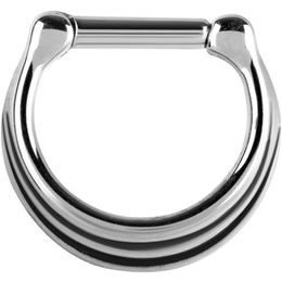 Karisma Piercing-Set Karisma Edelstahl 316L Septum Clicker 3 Ringe Concave Segment Sharnier Ring Ohrring Nase 1