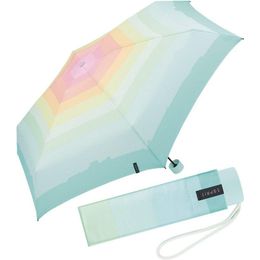Esprit Taschenregenschirm Damen Super Mini Regenschirm Petito Rainbow Dawn