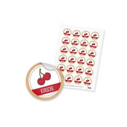 itenga Aufkleber itenga 24x Sticker "Kirsche" (Motiv 175)