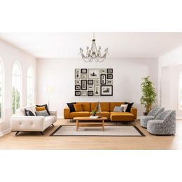 JVmoebel Wohnzimmer-Set Luxus Couchen Design Couch Sofa Textil Möbel 4tlg. Sofagarnitur Stoff