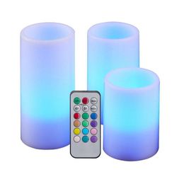 Spetebo LED-Kerze LED Echtwachskerzen Set mit Fernbedienung