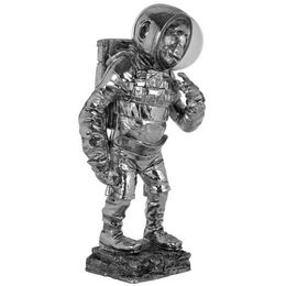 Casa Padrino Dekofigur Casa Padrino Luxus Deko Figur Astronaut Affe Silber 23 x 18 x H. 48