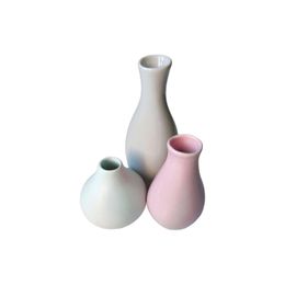 IHR Dekovase Moderne Keramik Vasen Bunt Glänzend Matt Home Vase Tischdeko Landhaus Dekoration Blumen Rose Frühling