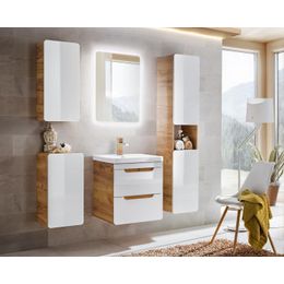JVmoebel Badezimmer-Set Design Bad Badezimmer Möbel Waschbecken Beleuchtung