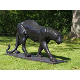 Bronzeskulpturen Skulptur Bronzefigur laufender Panther