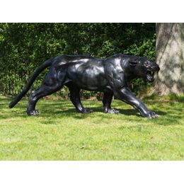 Bronzeskulpturen Skulptur Bronzefigur pirschender Panther lebensgroß