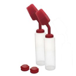 Proregal® Grillbesteck-Set Saucenflaschen mit Pinsel- & Dosierkappe
