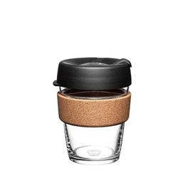 KeepCup Coffee-to-go-Becher KeepCup Cork 340ml Deckel Schwarz – Manschette Kork