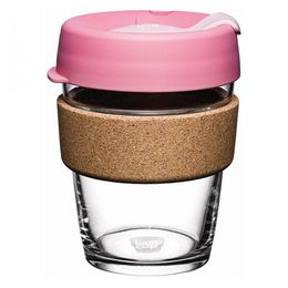 KeepCup Coffee-to-go-Becher KeepCup Cork 340ml Deckel Pink – Manschette Kork