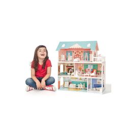DOTMALL Puppenhaus Puppenhaus-Spielset mit Möbeln und Zubehör