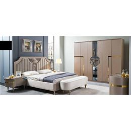 JVmoebel Bett, Möbel Modern Luxus Betten Neu Bett 2x Nachttisch 3 tlg. Schlafzimmer