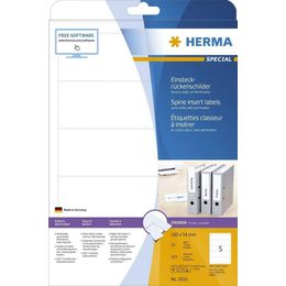 Herma Drucker- und Kopierpapier Herma 5032 Einsteckrückenschilder A4 weiß 54x190 mm Karton nicht klebe