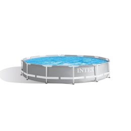 Intex Pool Intex 366x76 Metal Frame Pool mit Pumpe Set Swimmingpool Familienpool (Set)