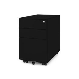 Ergotopia Rollcontainer Bürocontainer abschließbar mit 3 Schubladen Schreibtischcontainer