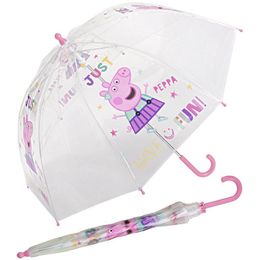Happy Rain Stockregenschirm Kinder-Stockschirm transparent durchsichtig