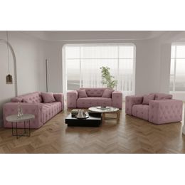 Fun Möbel Fun Möbel Polstergarnitur Sofaset Designersofa CHANTAL 3-2-1 in Stoff Opera Velvet