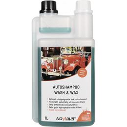 Novadur Autoshampoo Wash & Wax 1 l Flasche Auto-Reinigungsmittel (1-St. Waschen & Waxxen zugleich)