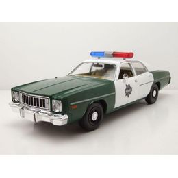 GREENLIGHT collectibles Modellauto Plymouth Fury 1975 grün weiß Capitol City Police Modellauto 1:18 Green