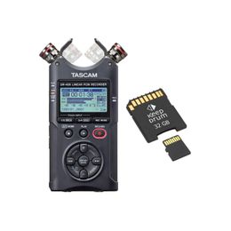 TASCAM DR-40X Audio-Recorder Digitales Aufnahmegerät (mit SD-Karte)
