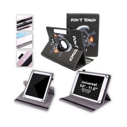 Wigento Tablet-Hülle Für Apple iPad Air 2022 / 2020 4 / 5 Gen 360 Grad Rotation Universell Motiv 17 Tablet Tasche Kunst Leder Hülle Etuis