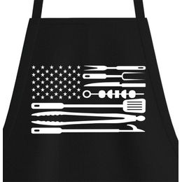 Youth Designz Grillschürze Grillflagge USA Schürze Kochschürze für Männer mit lustigem Spruch